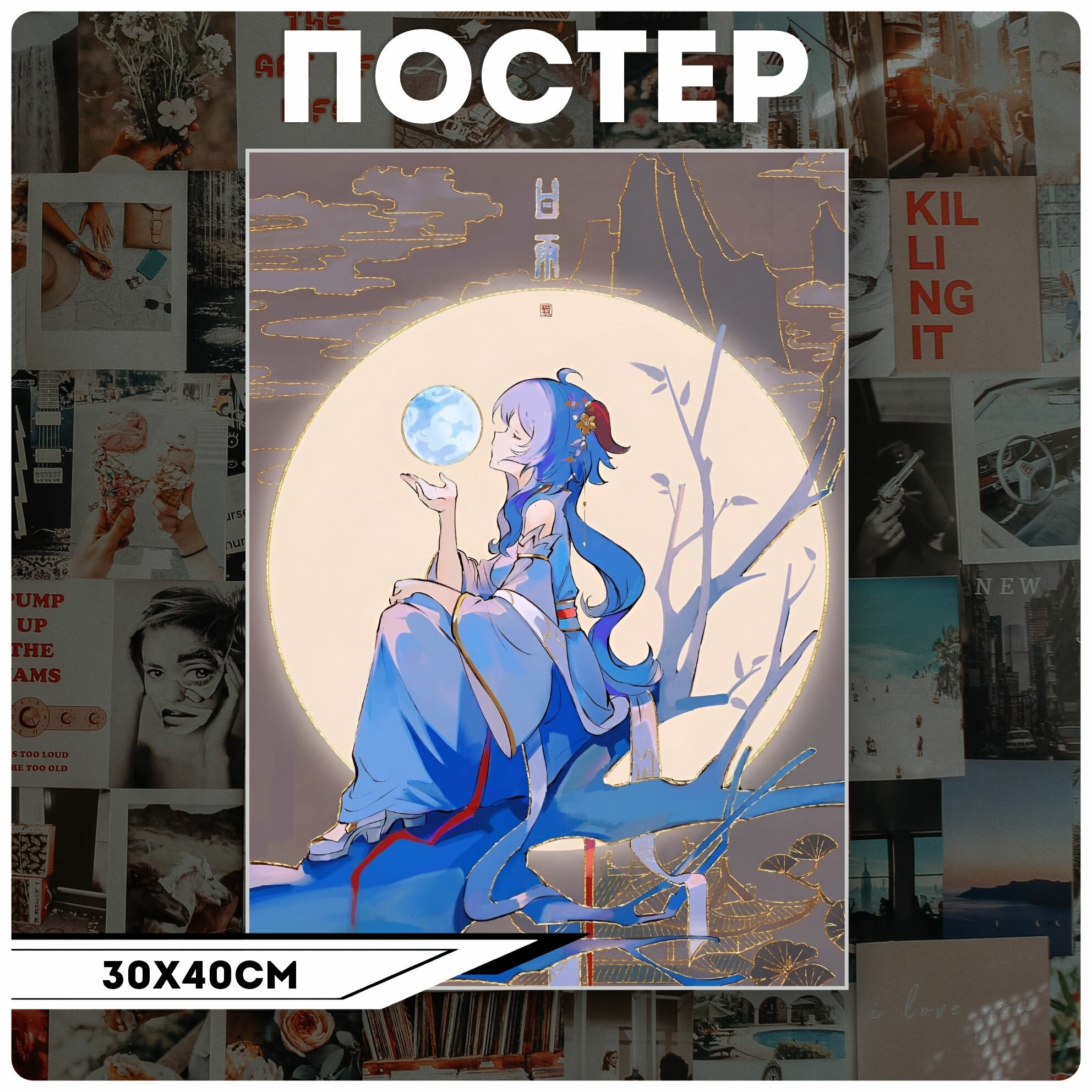 Постеры на стену геншин гань юй