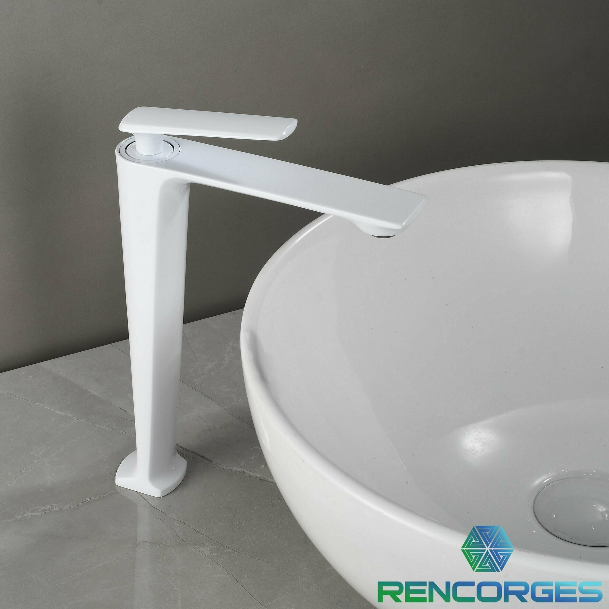 Смеситель для накладной раковины в ванную высокий, Кран для накладной раковины в ванную, Смеситель для раковины умывальника