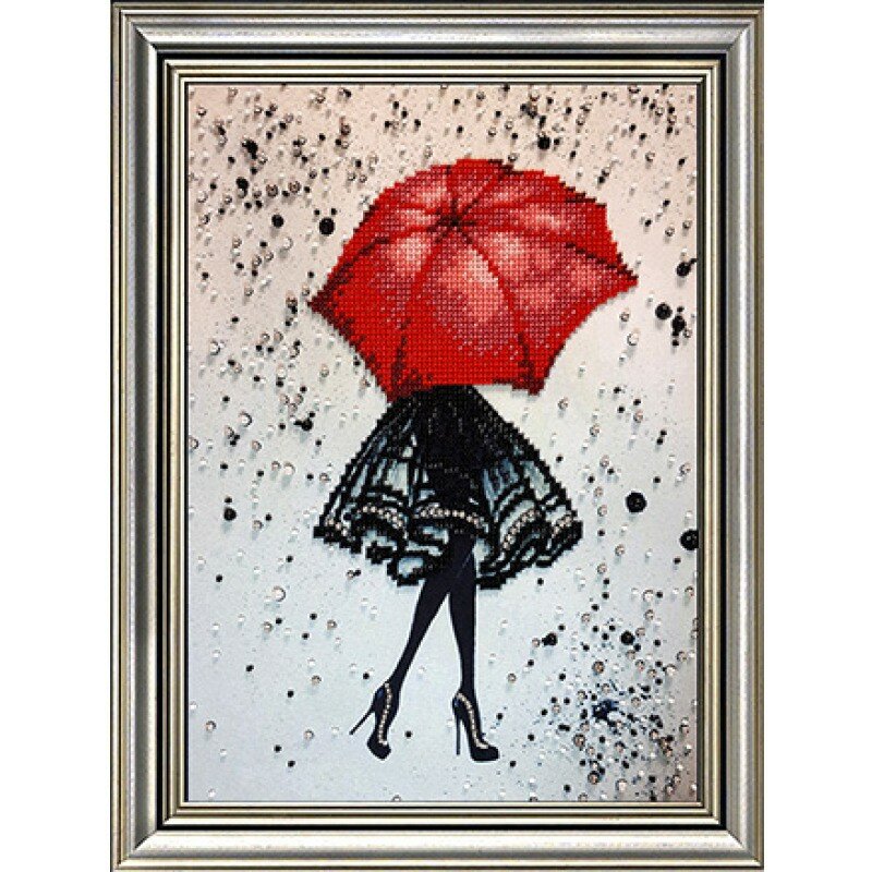 Набор для вышивания Larkes #Н4132 Модница 1, Вышивка бисером, 21 х 29 см