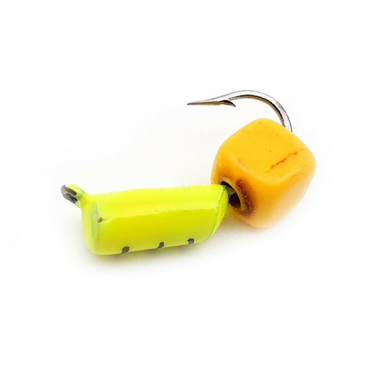Wormix Мормышка Столбик сырный кубик лимонный №1,5 0,3 г для зимней рыбалки