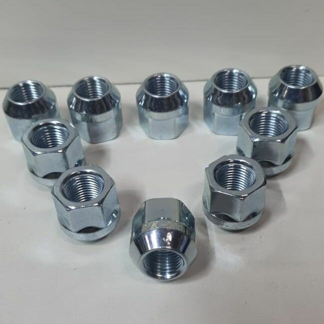 Гайка колёсная 1/2 20, конус, под 19 ключ, 10 штук