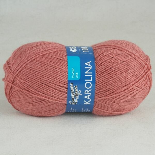 Пряжа Московская шерстопрядильная фабрика Каролина (Karolina) МШФ, амарант - 46, 100% акрил, 5 мотков, 100 г, 435 м.