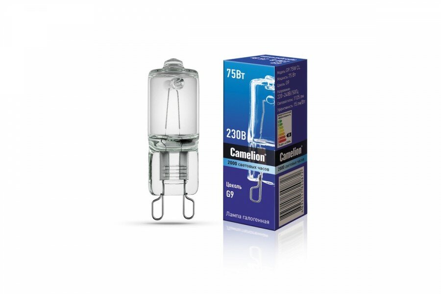 Camelion JCD G9 220V 75W прозрачная