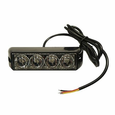 МС 10.12 желтый 12В Фонарь маяк (стробоскоп), 4 диода SMD, 7 режимов, дорожнная и спецтехника