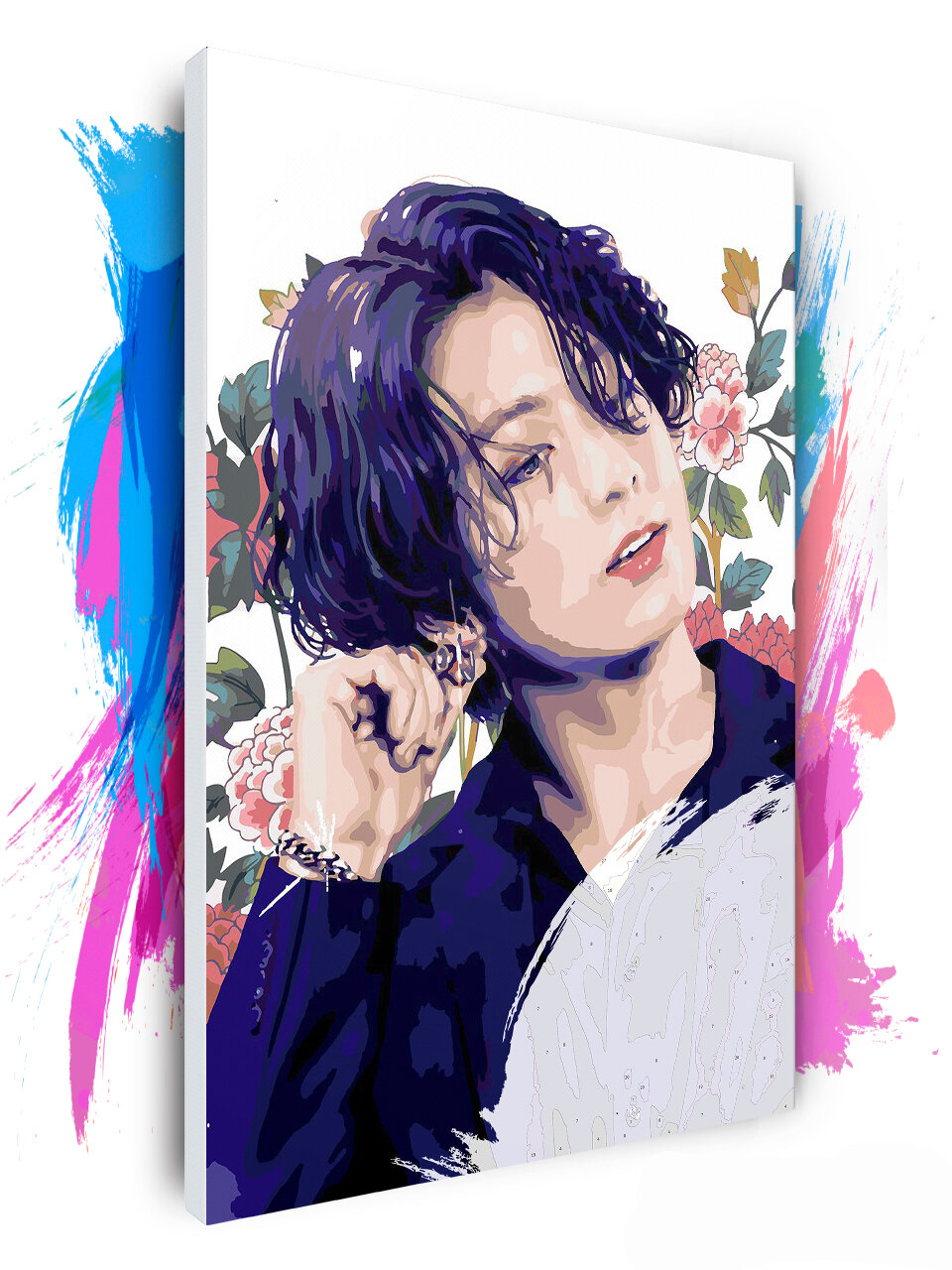 Картина по номерам на холсте BTS Чонгук Арт, 40 х 60 см