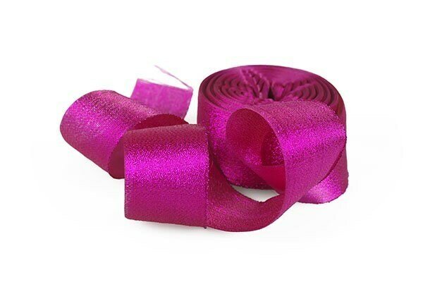 Лента декоративная "Парча" (лента для шитья и рукоделия) шир.40мм цв. малиновый (25 метров)