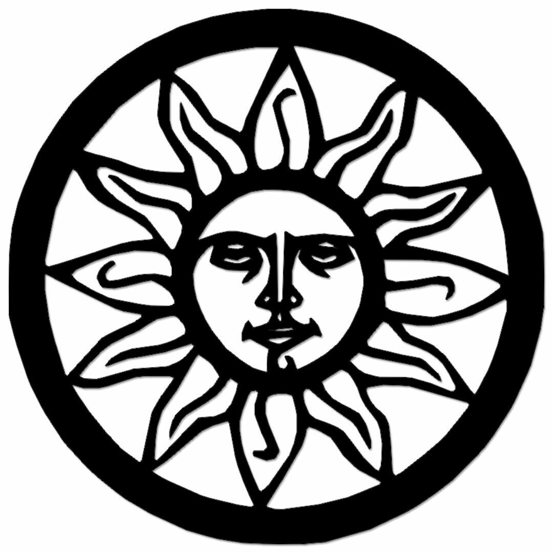 Декоративное круглое панно "Солнце" диаметром 400 мм