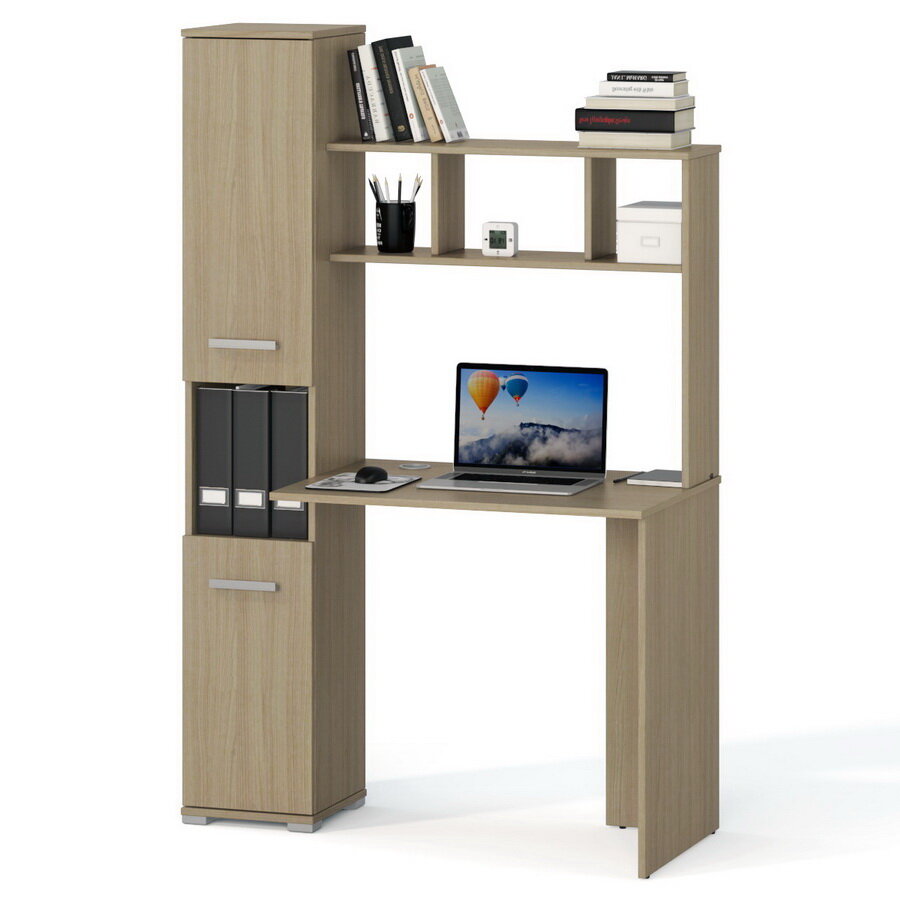 Стол компьютерный Вента-5 левый Ясень светлый