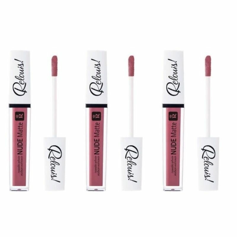 Relouis Помада губная жидкая матовая Nude Matte, тон 15, 4.5 гр, 3 шт