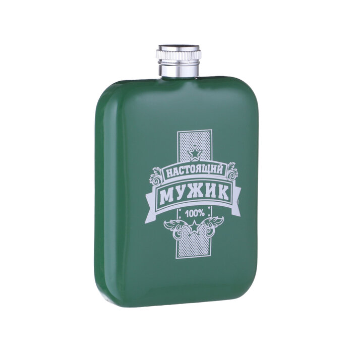 Фляжка «Мужик», нержавеющая сталь, 180 мл, 6 oz