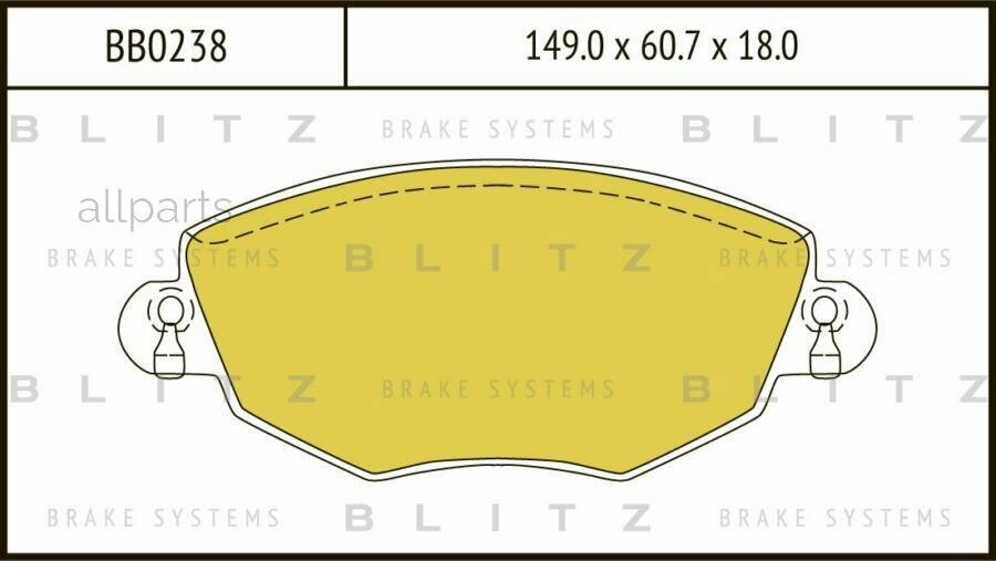BLITZ BB0238 Колодки тормозные дисковые передние