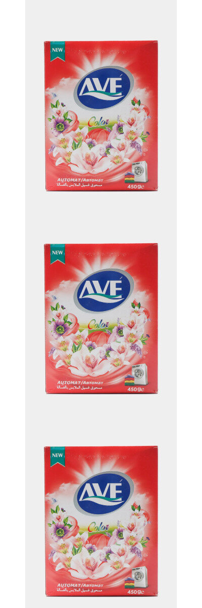 AVE Порошок стиральный для цветных вещей, 450гр, 3 шт/