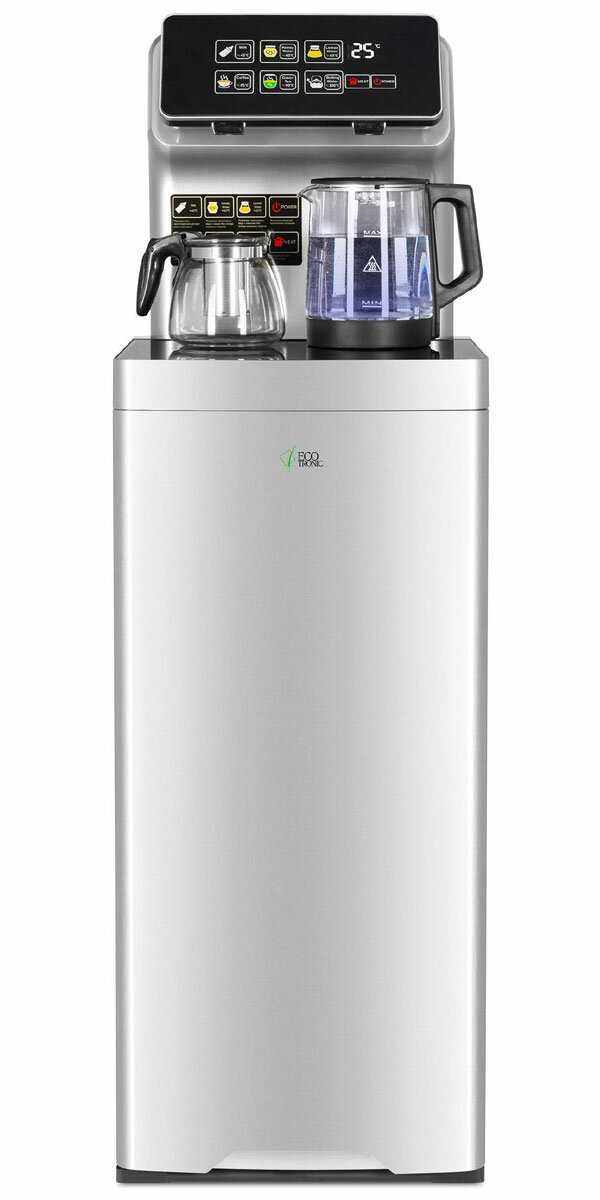 Тиабар Ecotronic TB15-LNR silver, с чайным столиком, напольный (ETK12597)