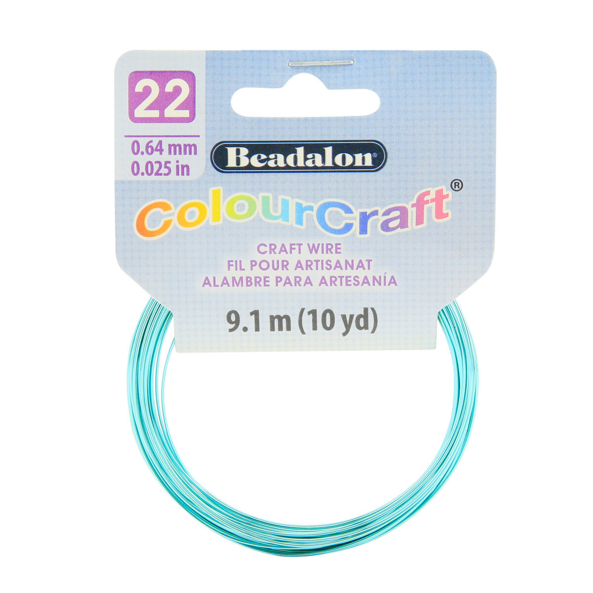 Проволока гибкая, 0.644мм, Beadalon ColourCraft, мятного цвета, моток, 9.1 метра