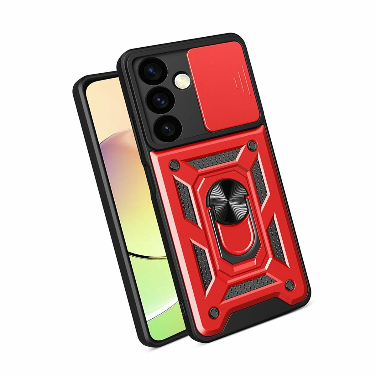 Чехол с кольцом Bumper Case для Samsung Galaxy S24+ (красный)