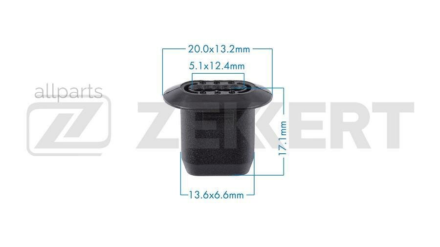 ZEKKERT BE-3744 Клипса крепёжная Alfa Romeo Citroen Fiat Iveco Lancia Peugeot Renault (миним. кол-во заказа 10
