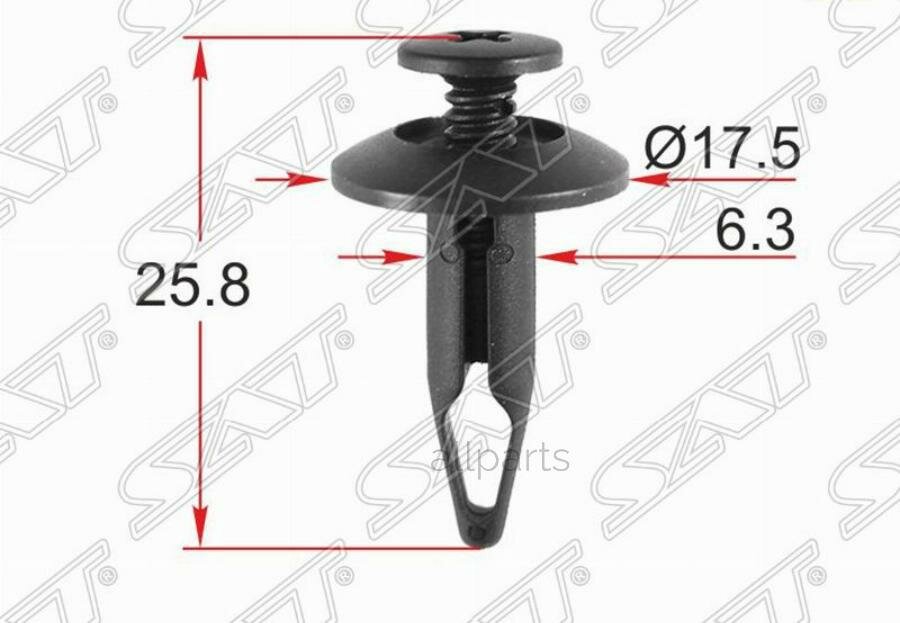 SAT ST-M12416 Клипса (крепёжная FORD (Продажа по 10шт))