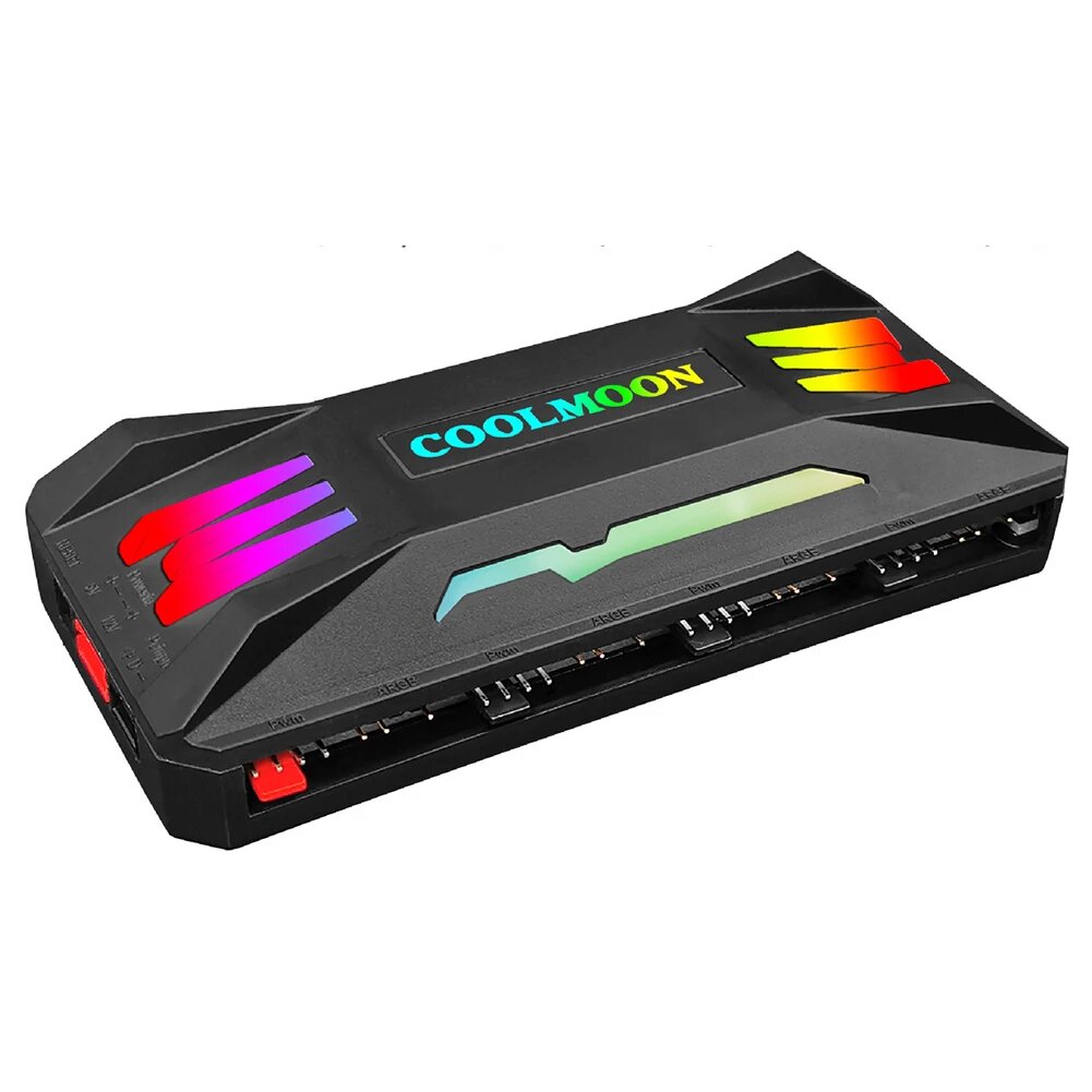 RGB контроллер COOLMOON для вентиляторов, черный