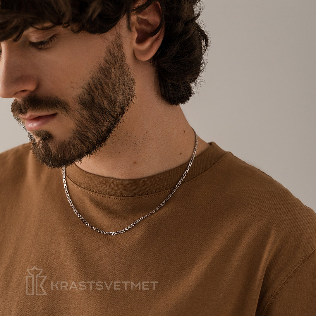 Цепь серебро, 925 проба, родирование