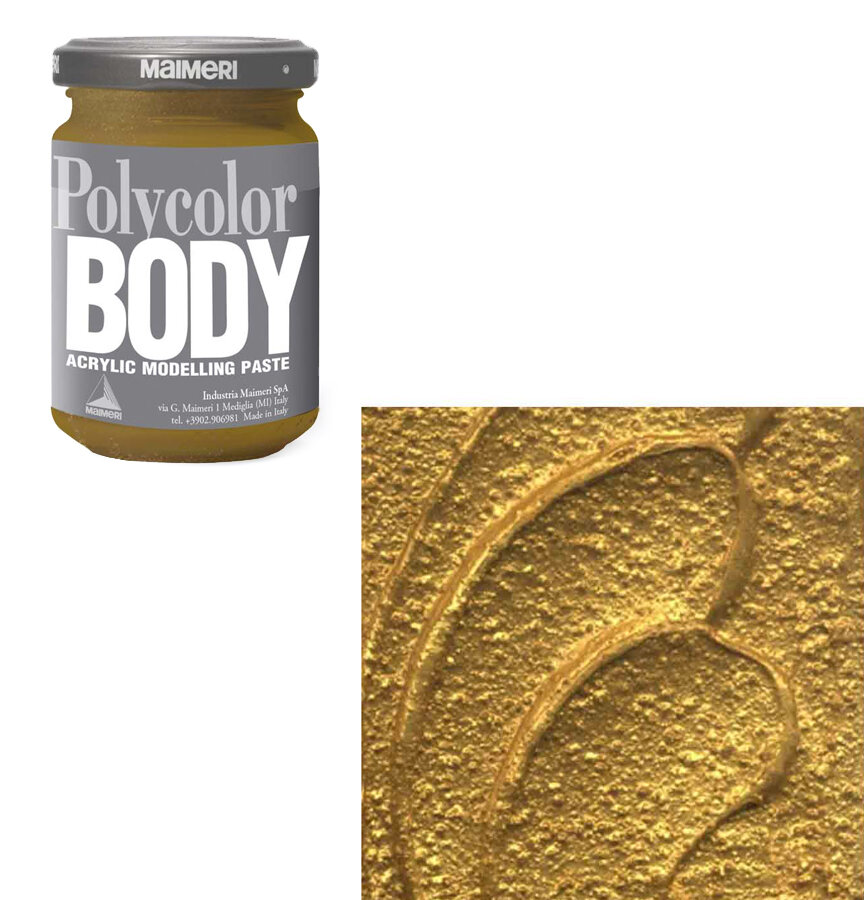 Акриловая моделирующая паста Body Polycolor золотая