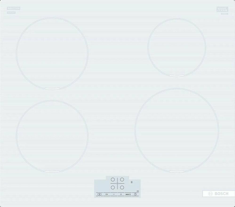 Варочная панель индукционная Bosch PUE612BB1J, белый