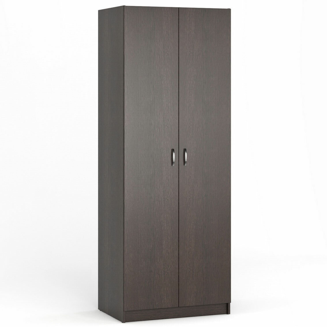 Шкаф двухдверный с полочками 800х537х2148 мм МагМебель В2 венге