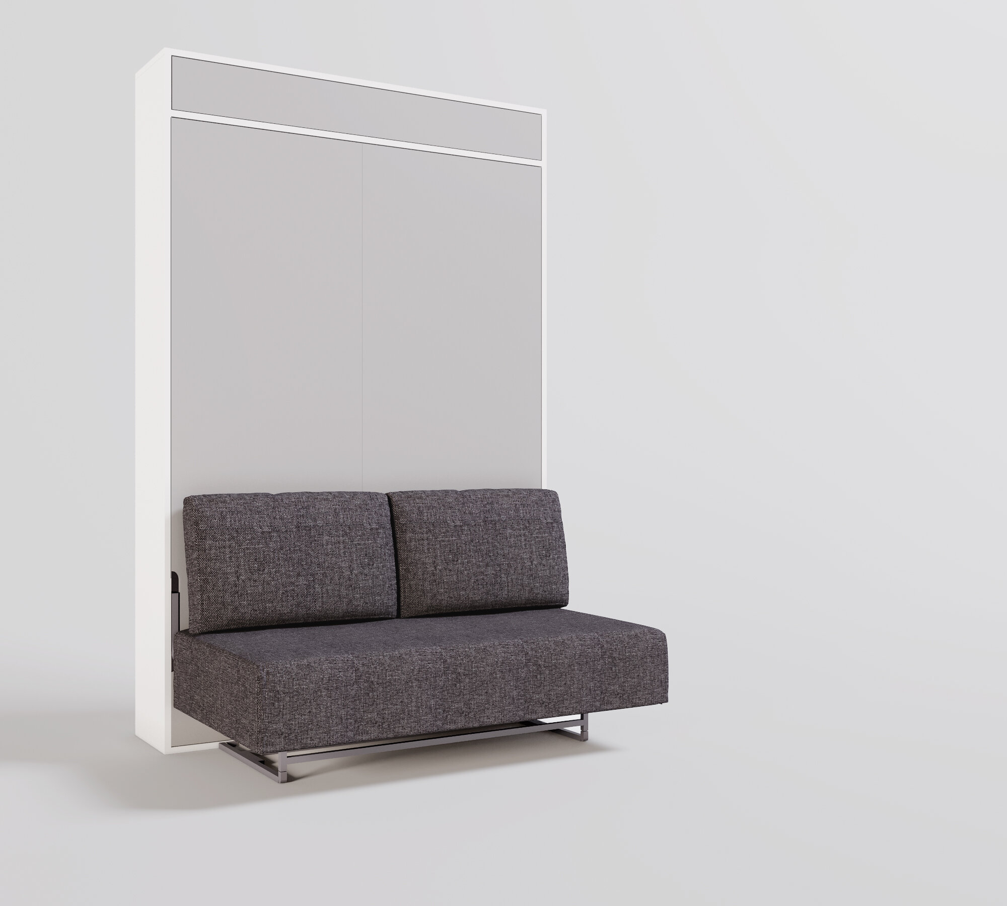 Шкаф кровать-трансформер с диваном Летто Пуф 1600 с антресолью Тренд