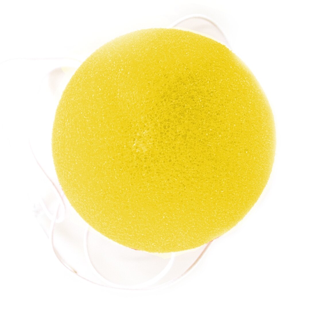 Нос клоуна, на резинке, Желтый, 1 шт.