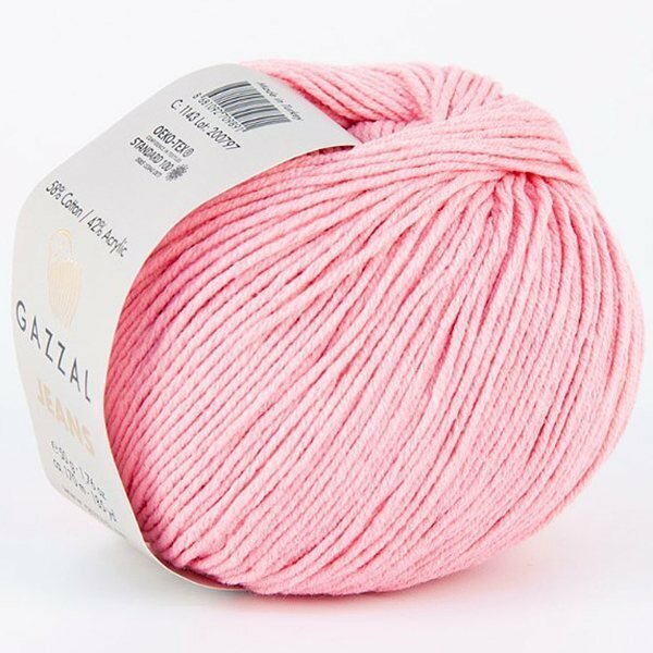 Пряжа Gazzal JEANS 1143 розовый (5 мотков)
