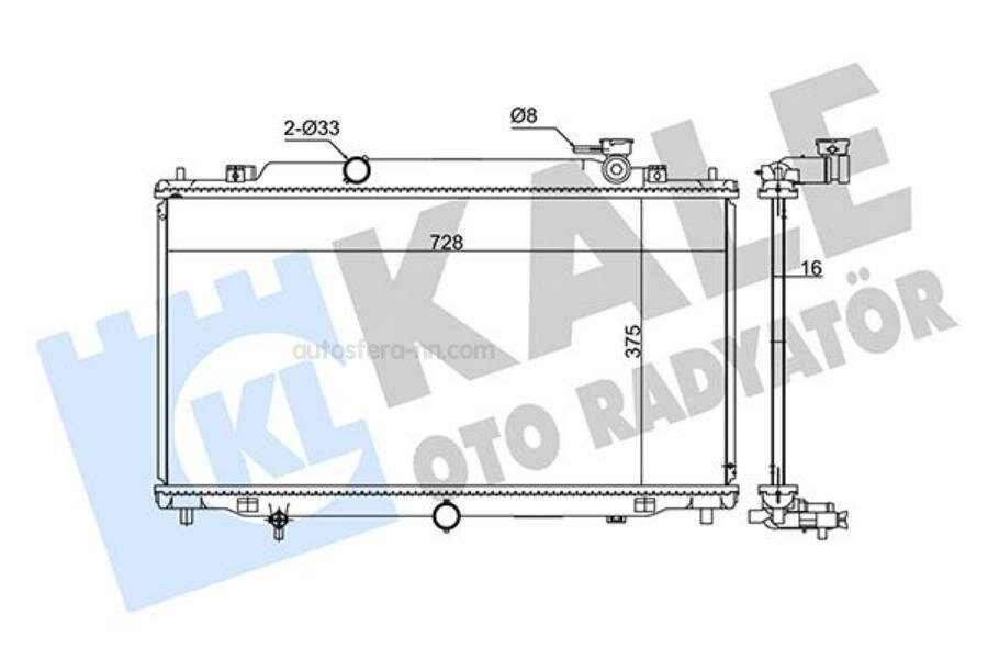 KALE 347925 Радиатор системы охлаждения Mazda 6 (GJ) (12-) M/A
