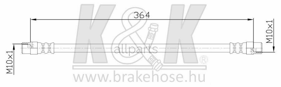 K&K FT0899 Шланг тормозной MERCEDES G-Klasse (W461) G270 CDI 10.01-