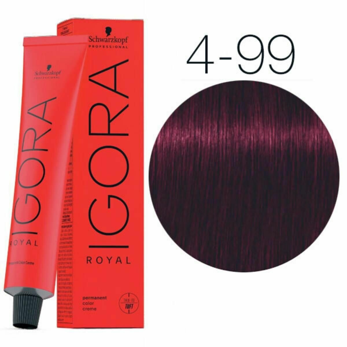 Schwarzkopf IGORA ROYAL 4-99 Средне-коричневый фиолетовый Краска для волос 60 мл