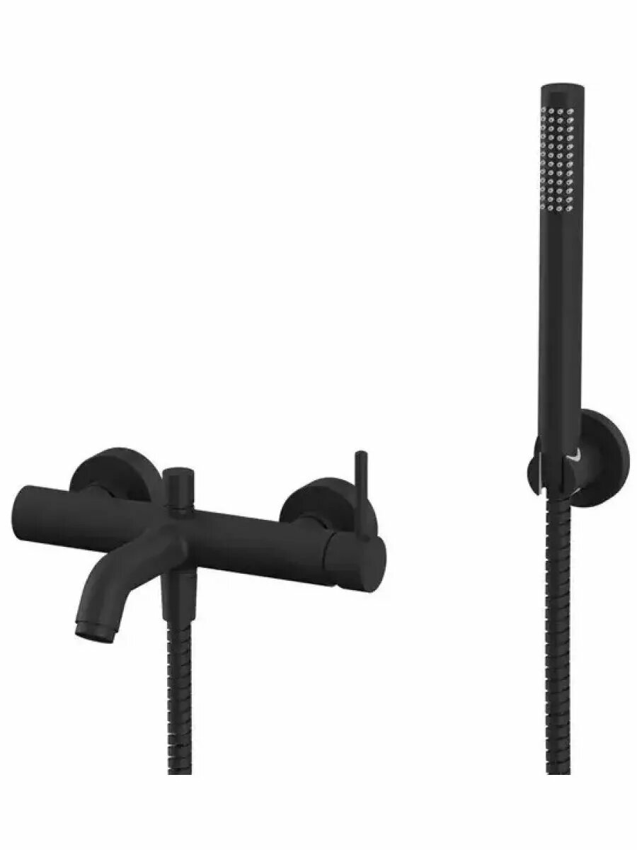 Смеситель для ванны и душа Grocenberg GB8099, латунь, черный матовый