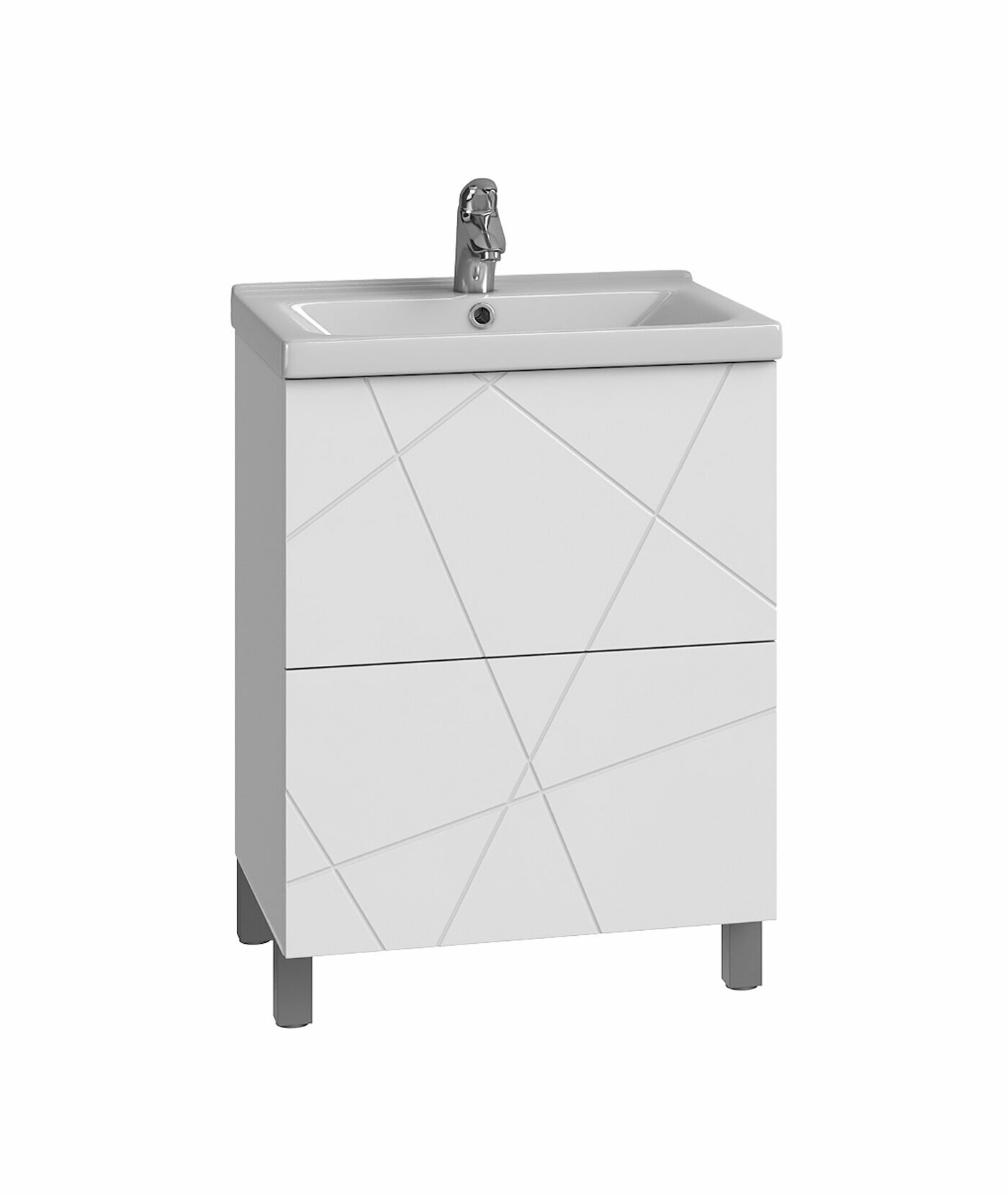 Тумба с раковиной напольная VIGO Geometry tn. bsf. GEO. FOS.60.2Y, 60 см
