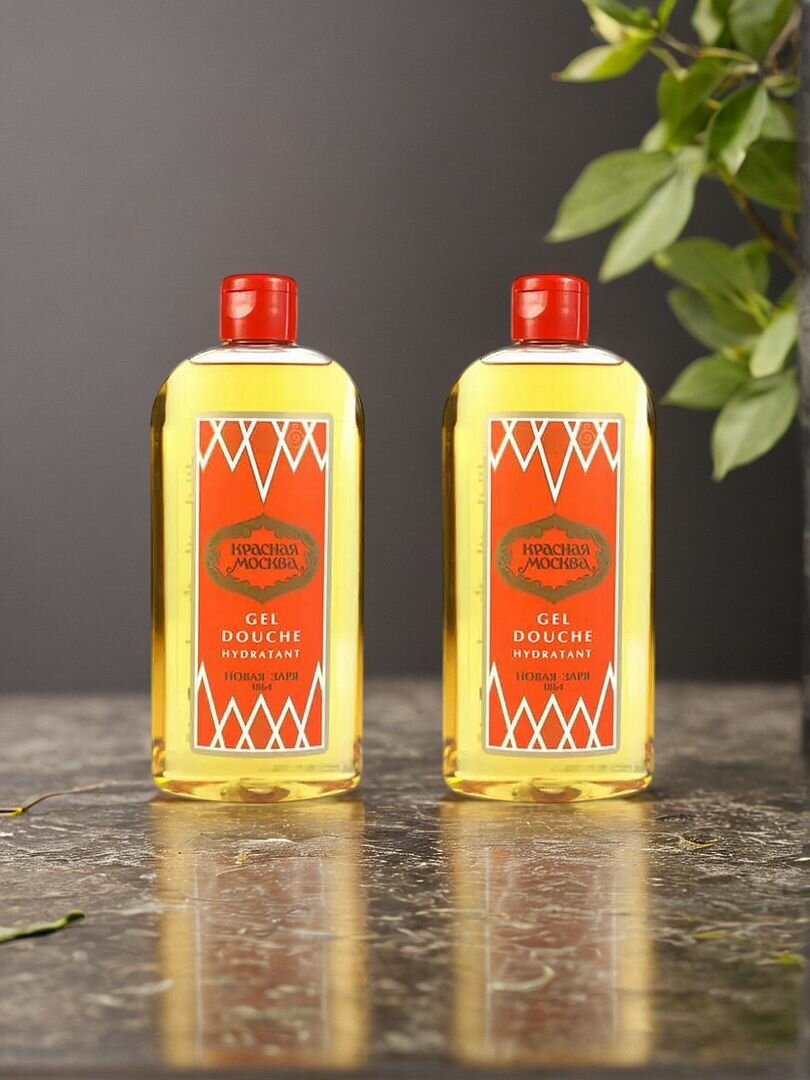 Новая заря Гель для душа Красная Москва увлажняющий 2 шт. 860 мл