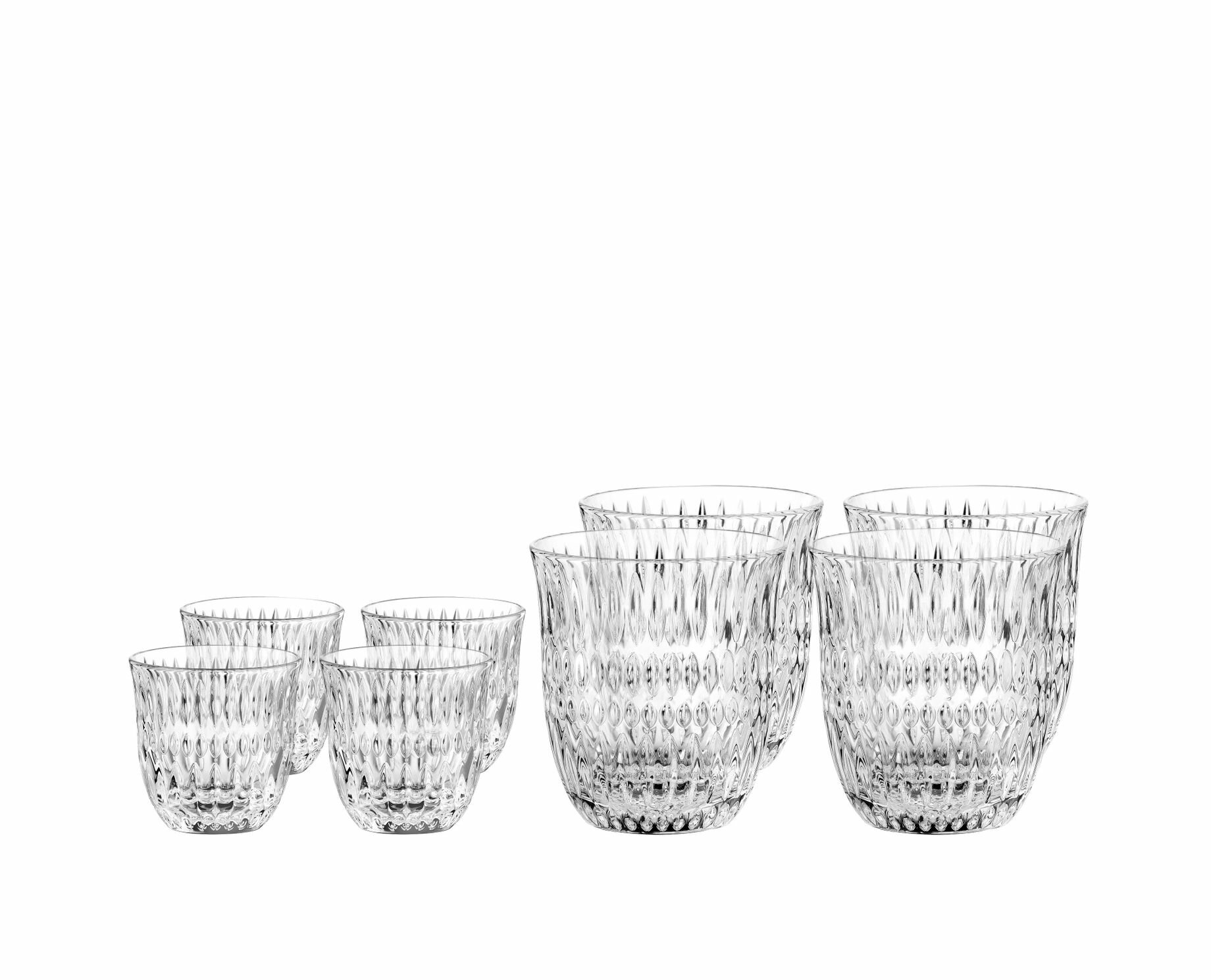 Набор стаканов 8 шт для горячих напитков Nachtmann Ethno Barista Set, 90/234 мл, бессвинцовый хрусталь, прозрачный