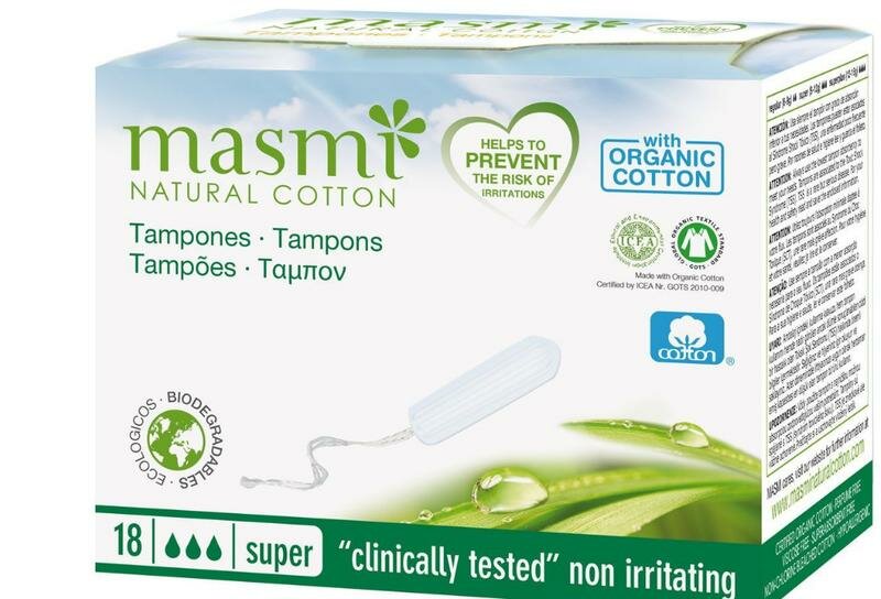 Тампоны из натурального органического хлопка Masmi Natural Cotton "Super" 18 штук