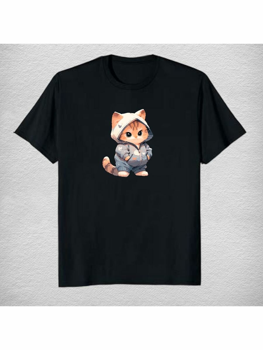 Футболка кот модный