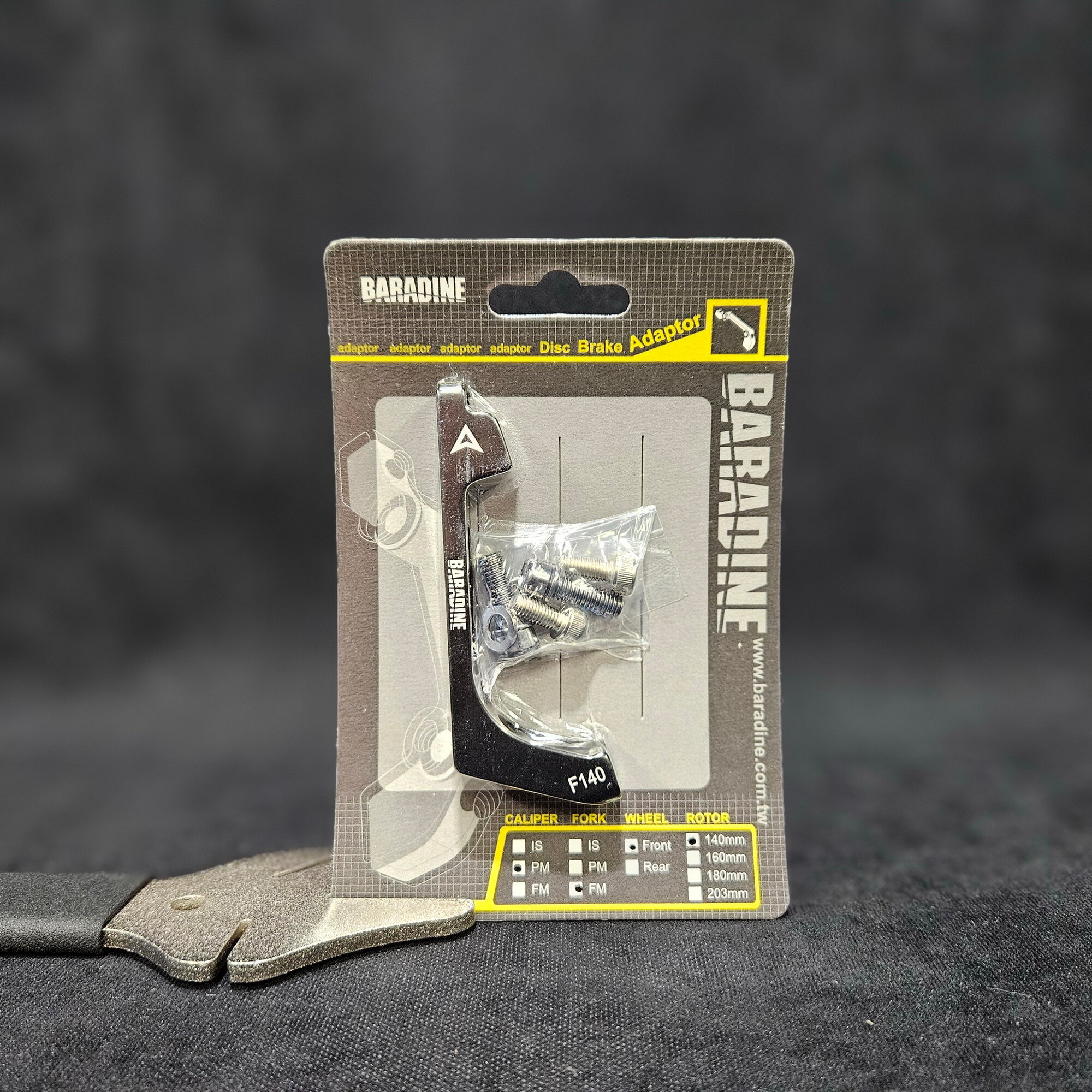 Адаптер для тормоза Baradine, FM-PM, F140 мм (передний), черный