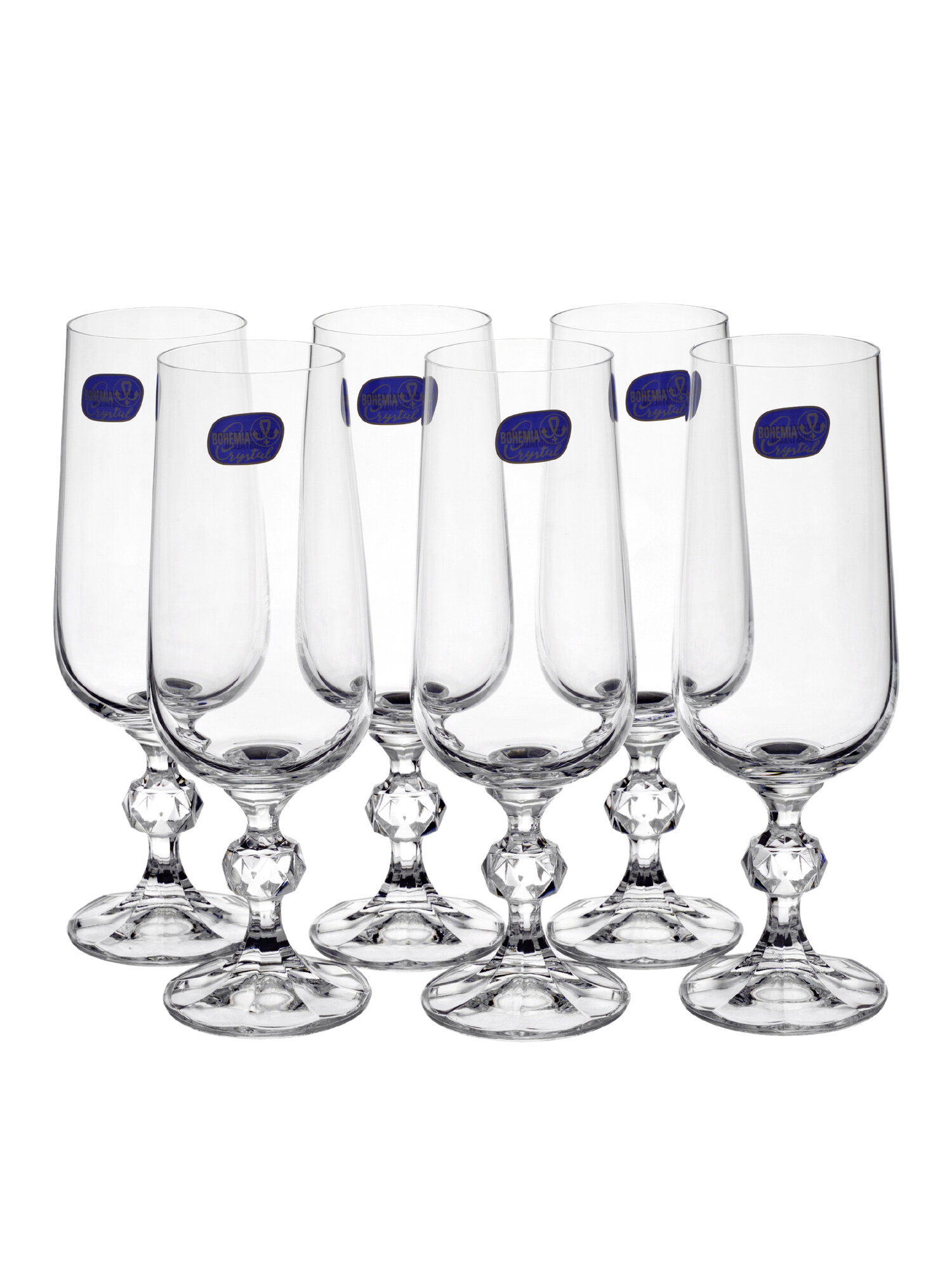 Клаудия бокал для шампанского 180 мл (6шт), недекорированный