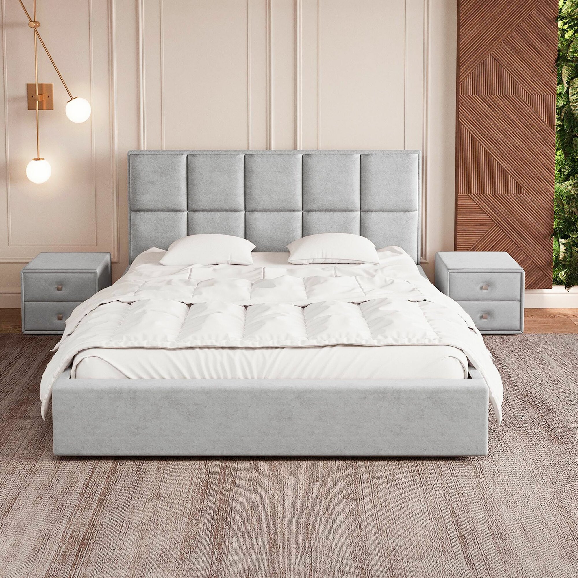 Односпальная кровать 140х200 Флоренция (2024), фабрика Микс-Интерьер (Россия)