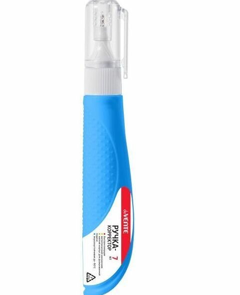 Ручка-корректор с металлическим роллером 7 г, быстросохнущая, голубой пластиковый корпус