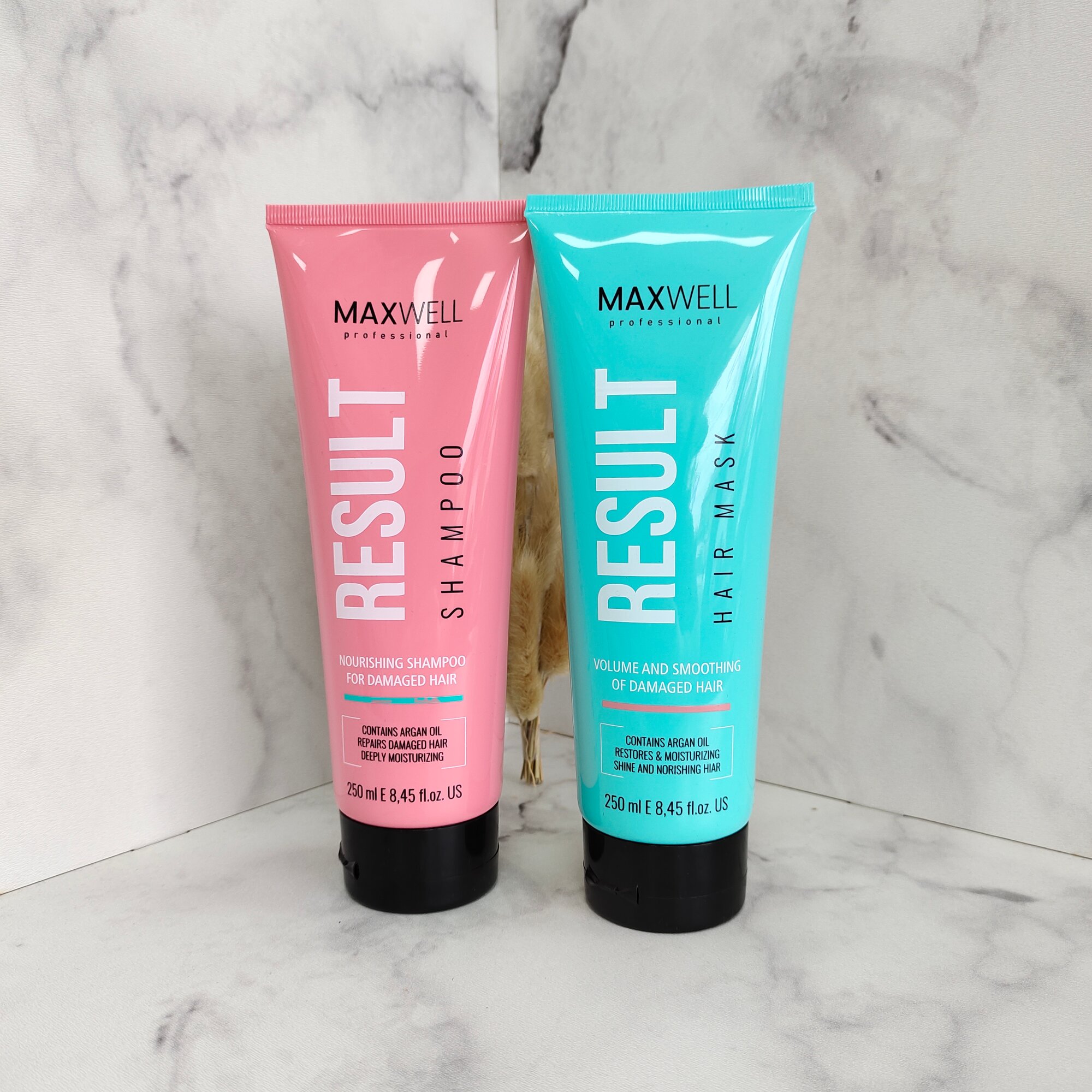 Комплект для домашнего ухода MAXWELL Result Shampoo 250 ml + Result Mask 250 ml