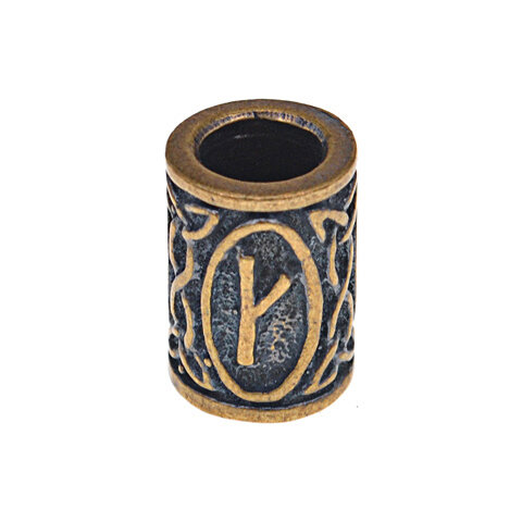 Шарм для браслета со славянской руной Крада, латунь, размеры: 11х7мм. Диаметр отверстия: 5мм