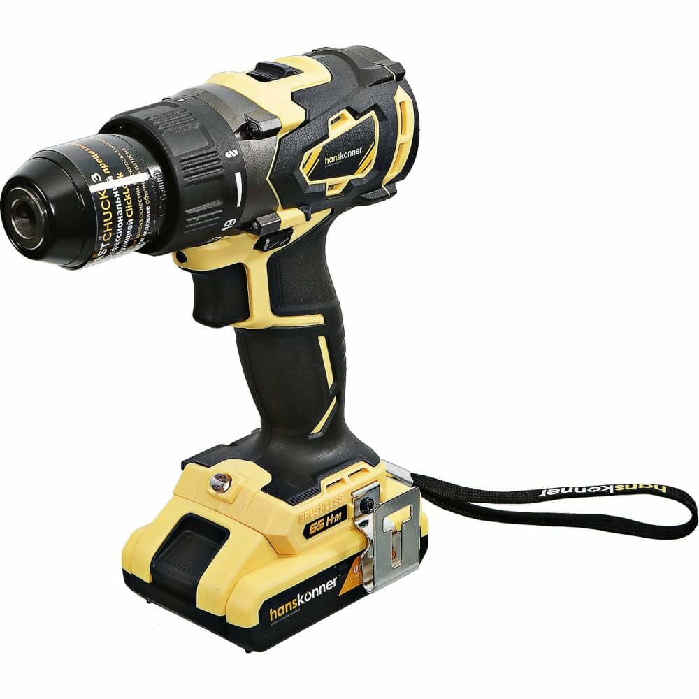Аккумуляторная дрель-шуруповерт Hanskonner HCD1865BL