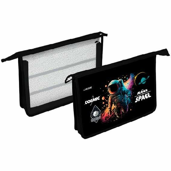 Папка для уроков труда deVENTE "Cosmic", на молнии, А4, черная