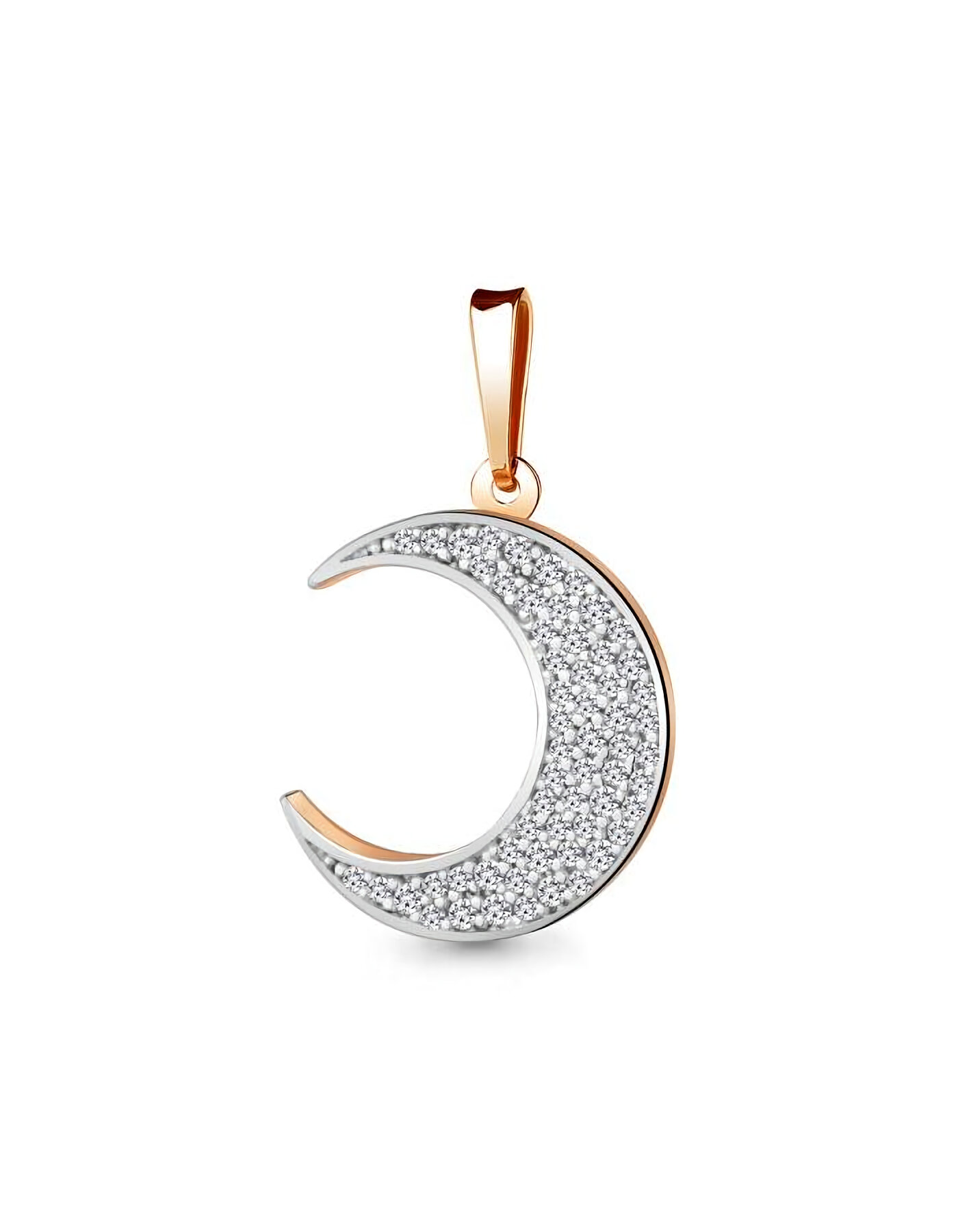 Подвеска, красное золото, 375 проба, фианит