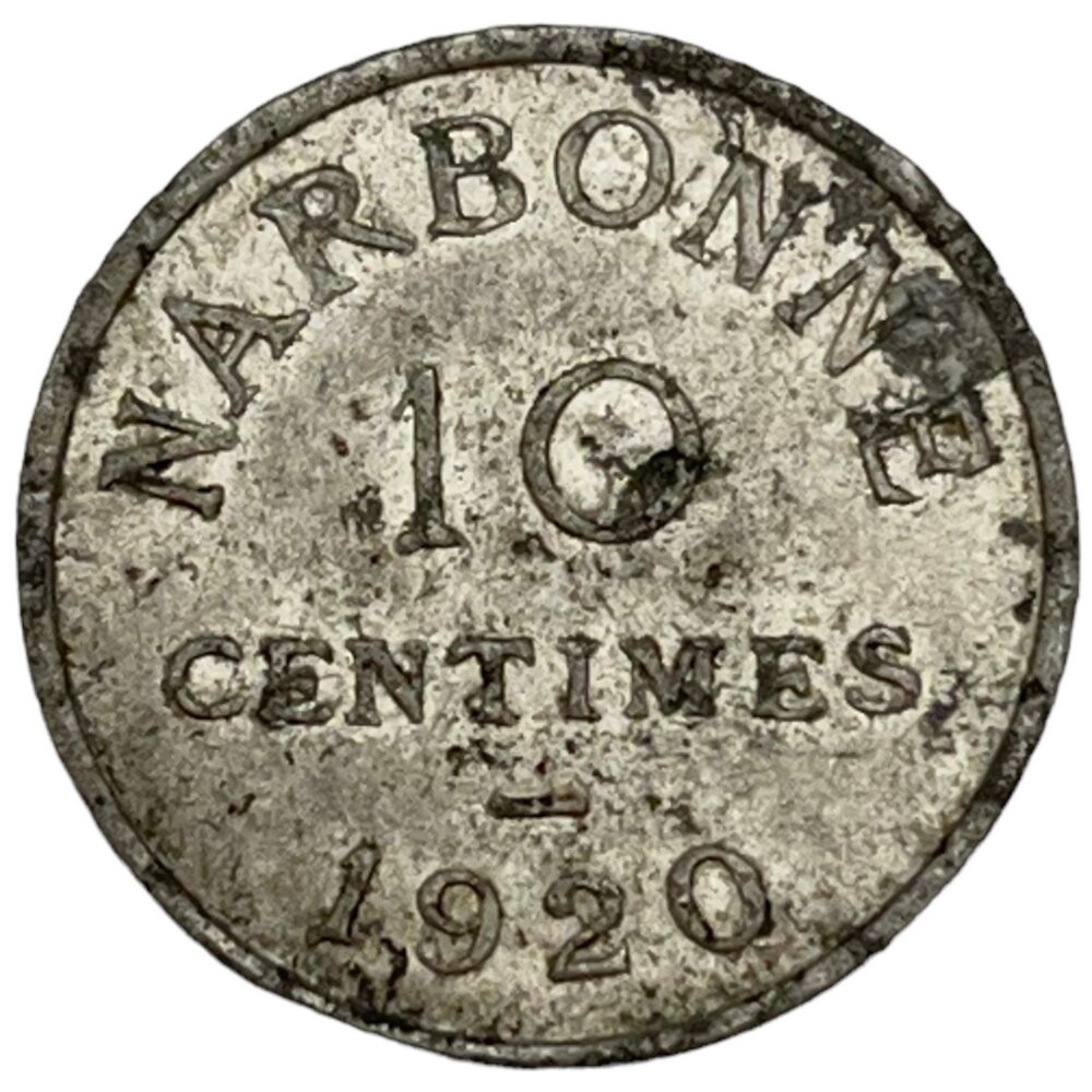 Франция, Нарбонн 10 сантимов 1920 г.