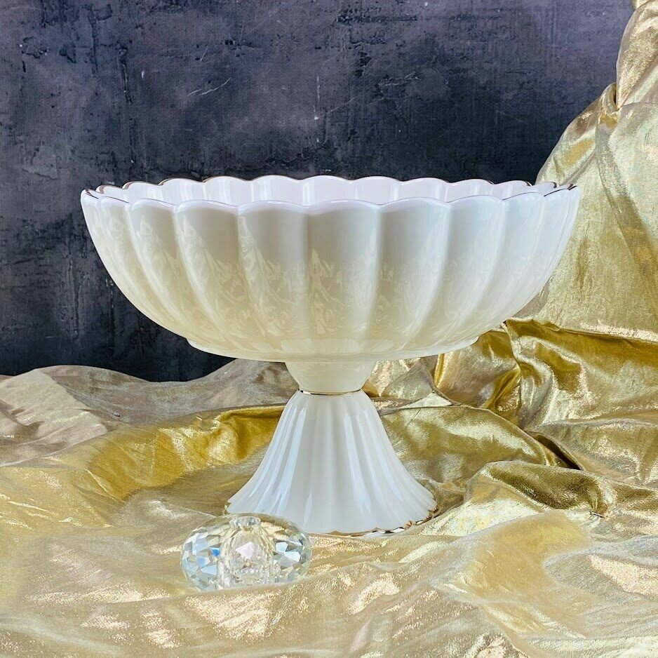 Фруктовница на ножке Lenardi Margarita 25см, фарфор