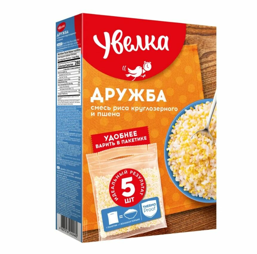 Увелка Смесь круп рис и пшено, 400 г